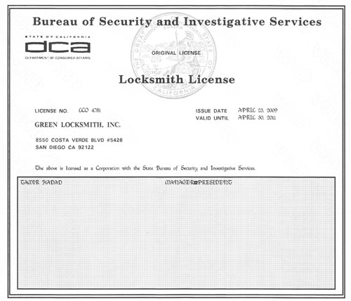 Green-Locksmith-License